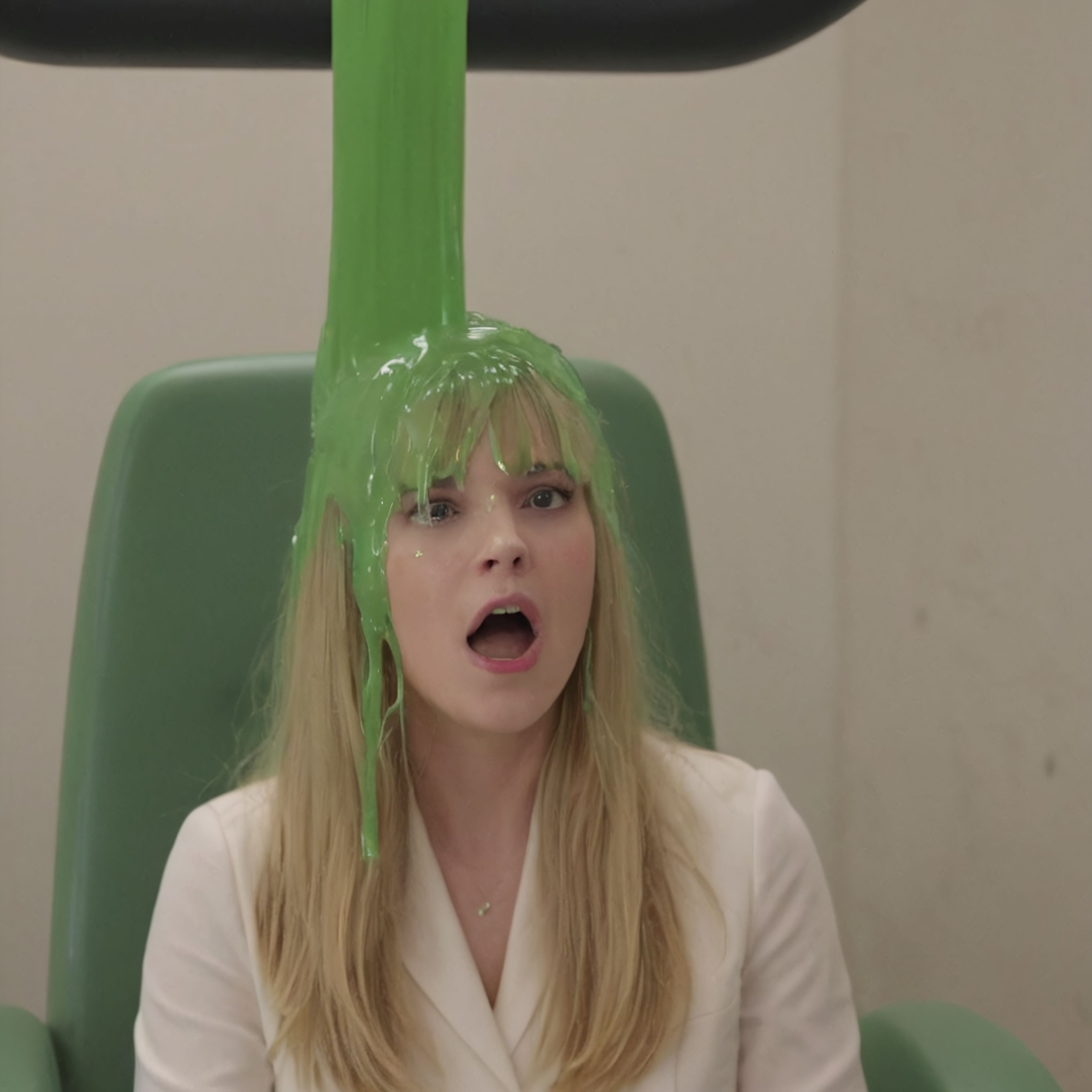 Blonde White Suit Sticky Green Slimed Mtr2 25 By Theslimer On Deviantart