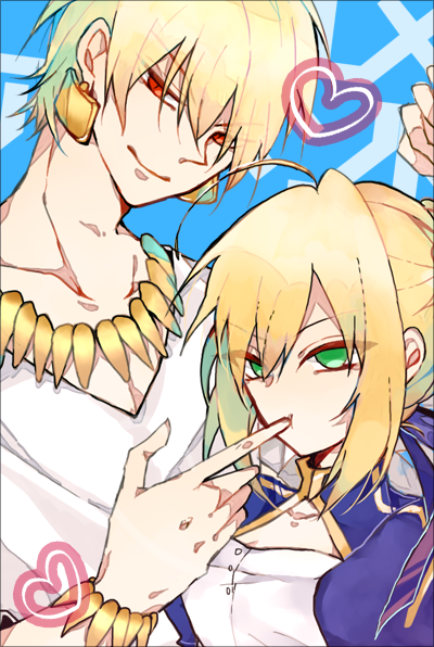 Gilgamesh X Saber By Ssuika On Deviantart