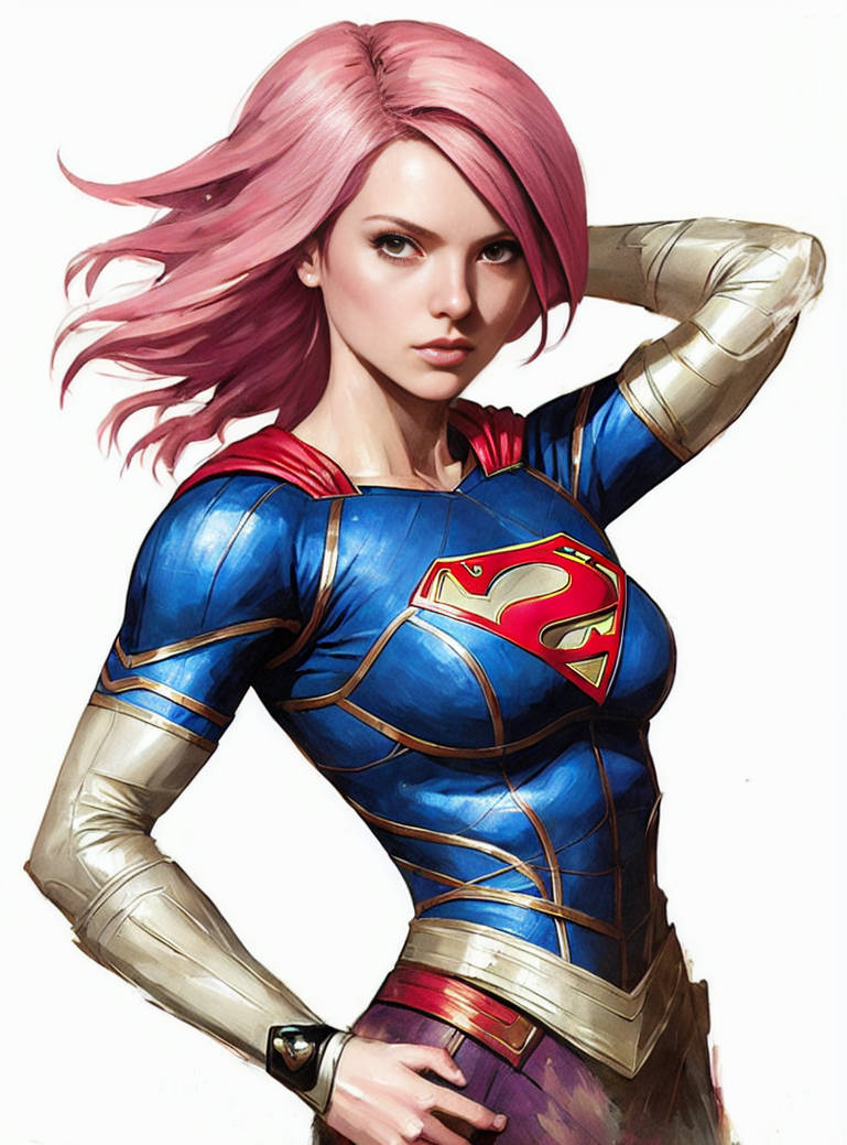 Supergirl Pink Haired By Filfantaisies On Deviantart