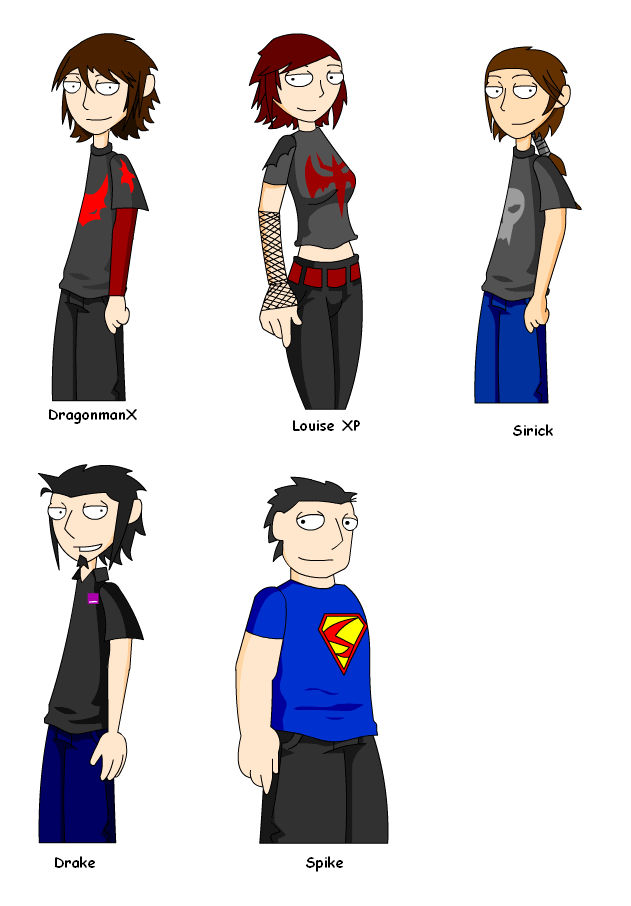 character designs by dragonmanX on DeviantArt