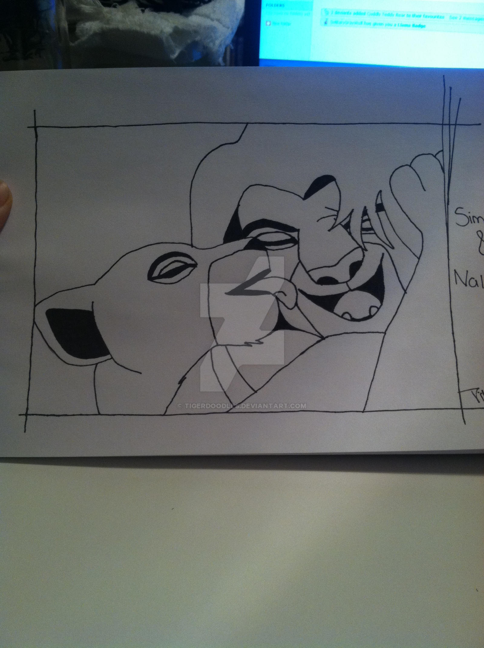 Simba And Nala Kiss By Tigerdoodles On Deviantart