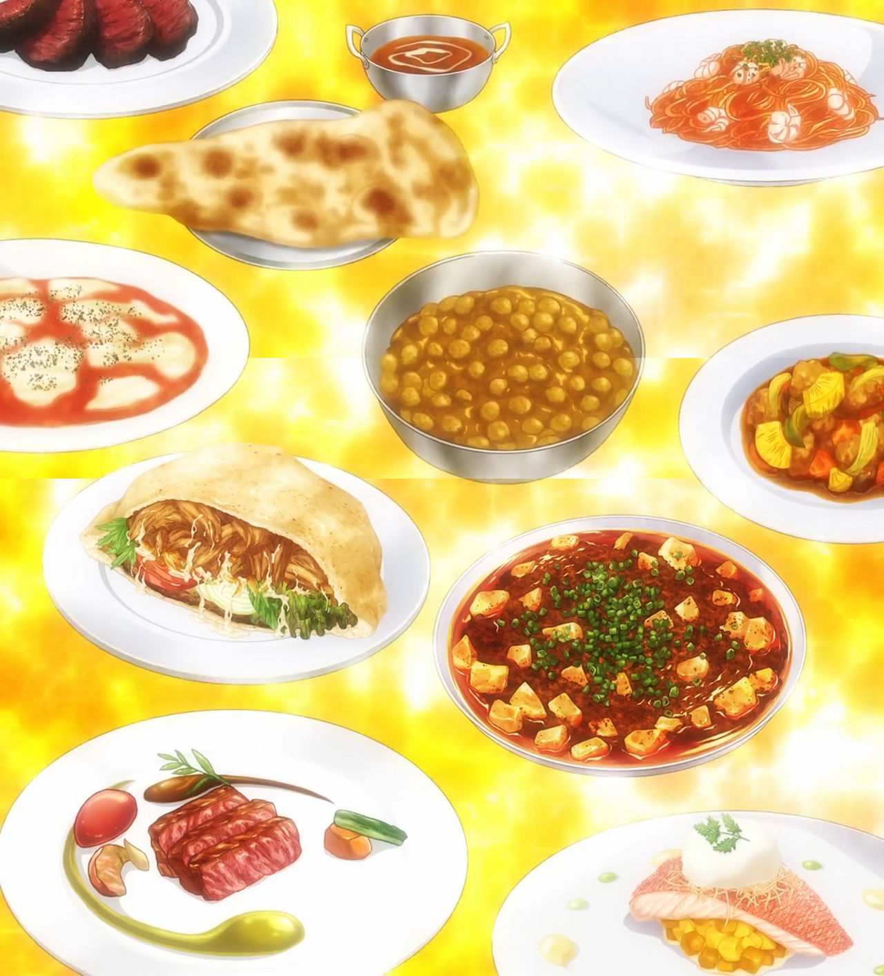 Food Wars Different Dishes Cuisines By Mdwyer5 On Deviantart