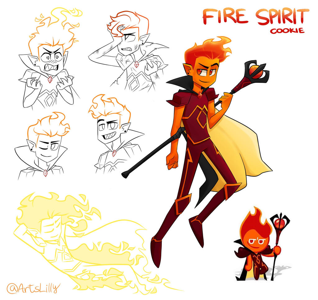 Cookie Run Fire Spirit Cookie By Artslilly On Deviantart