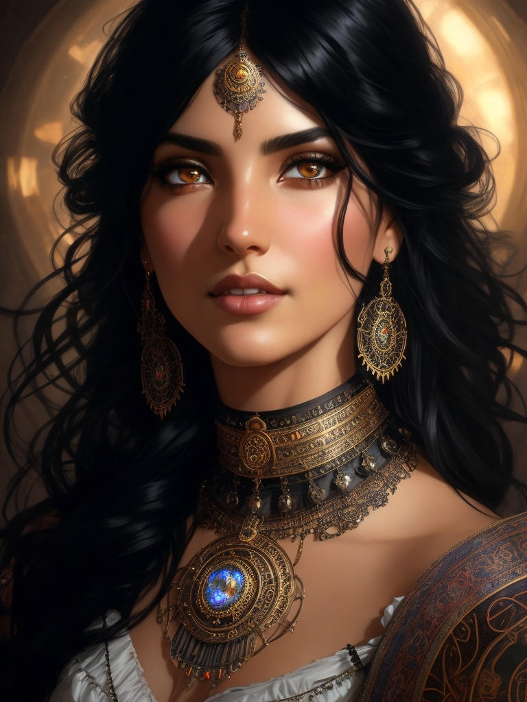 Beautiful Gorgeous Gypsy Woman Black Hair Steam 2 By Arrojado On Deviantart