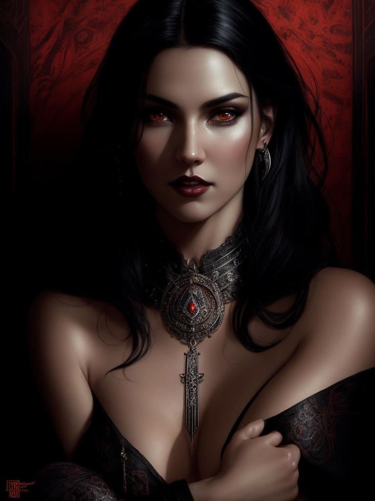 Beautiful Gorgeous Vampire Woman Black Hair Vik 1 By Arrojado On Deviantart