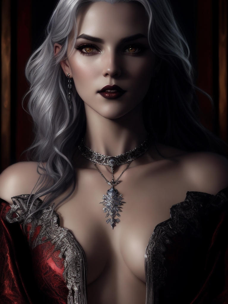 Beautiful Gorgeous Vampire Woman Silver Hair Vi 1 By Arrojado On Deviantart