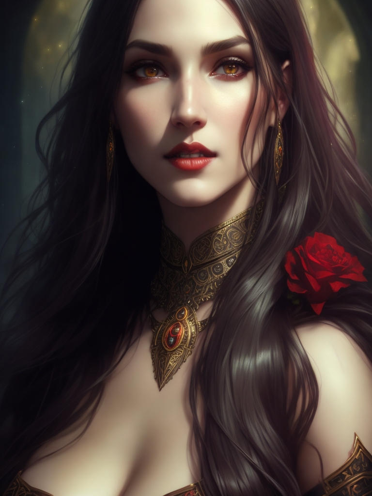 Beautiful Gorgeous Vampire Woman Chocolate Hair 2 By Arrojado On Deviantart