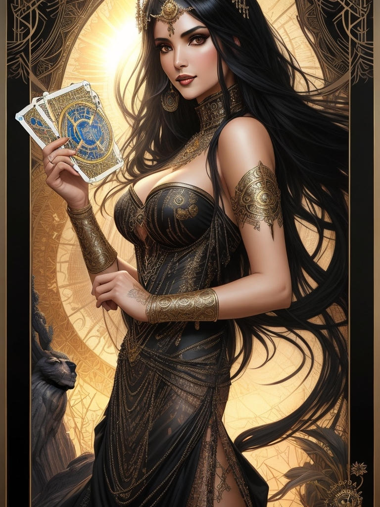 Tarot Card The Sun Beautiful Sexy Woman Black H 1 By Arrojado On Deviantart