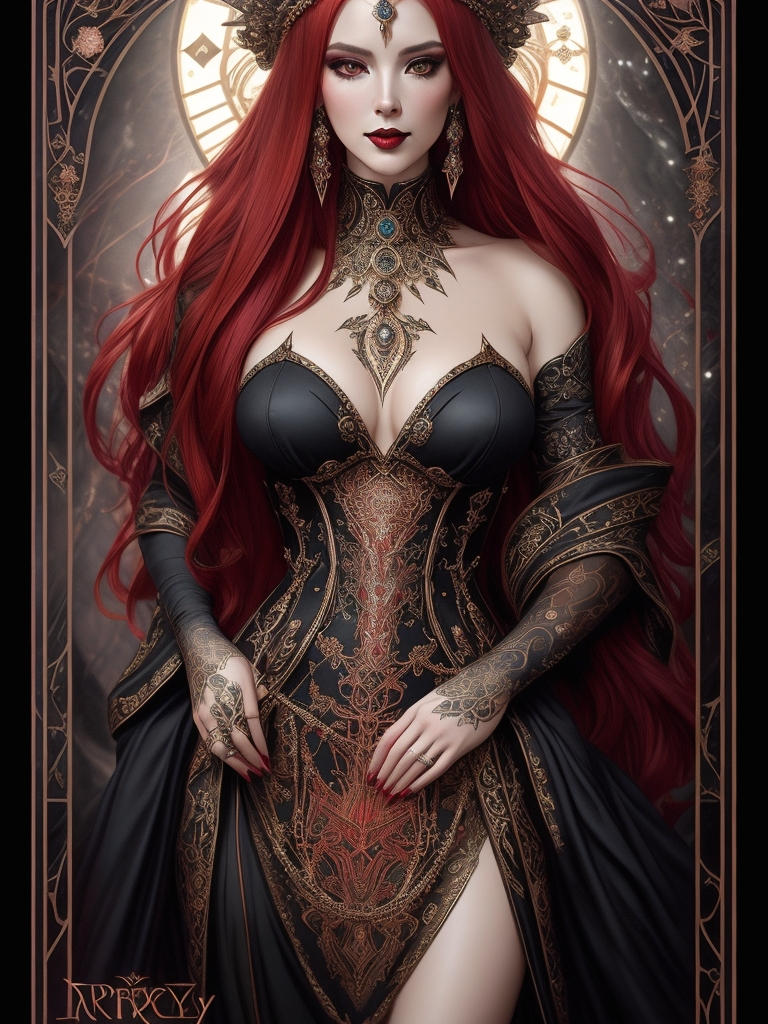 Tarot Card The Empress Beautiful Sexy Woman Red 0 By Arrojado On Deviantart