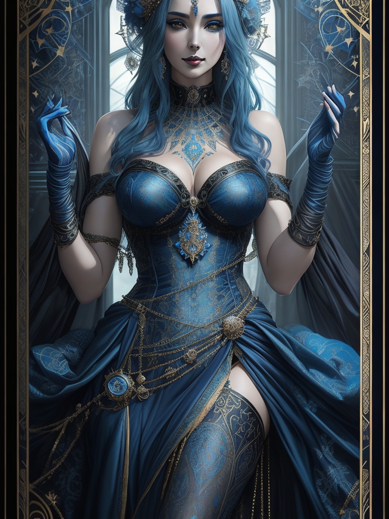 Tarot Card The Empress Beautiful Sexy Woman Blu 1 By Arrojado On Deviantart