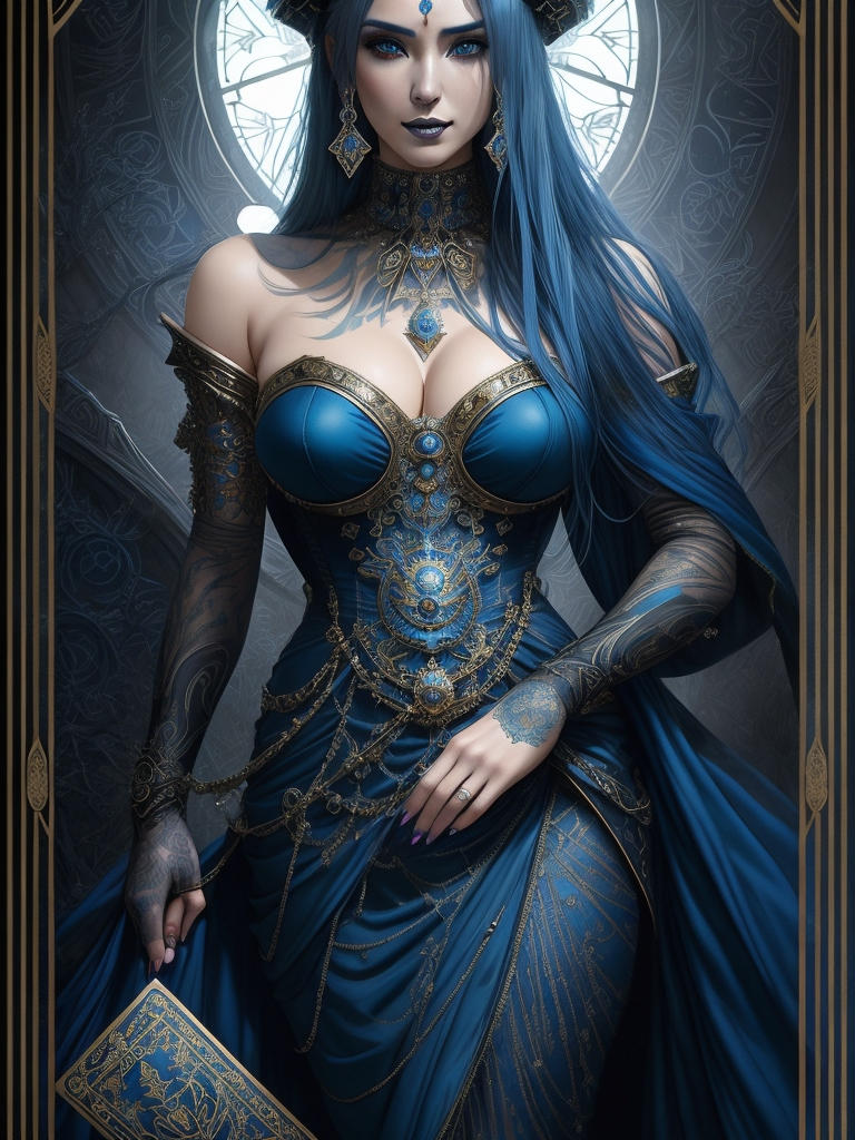 Tarot Card The Emperor Beautiful Sexy Woman Blu 1 By Arrojado On Deviantart