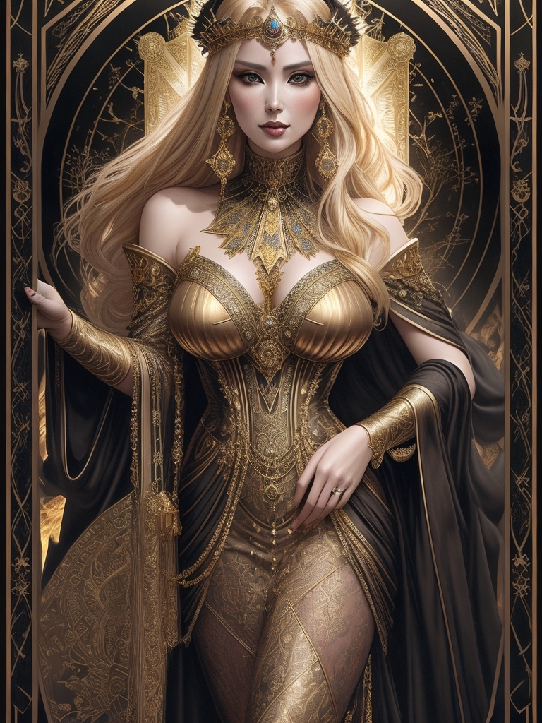 Tarot Card The Emperor Beautiful Sexy Woman Gol 1 By Arrojado On Deviantart