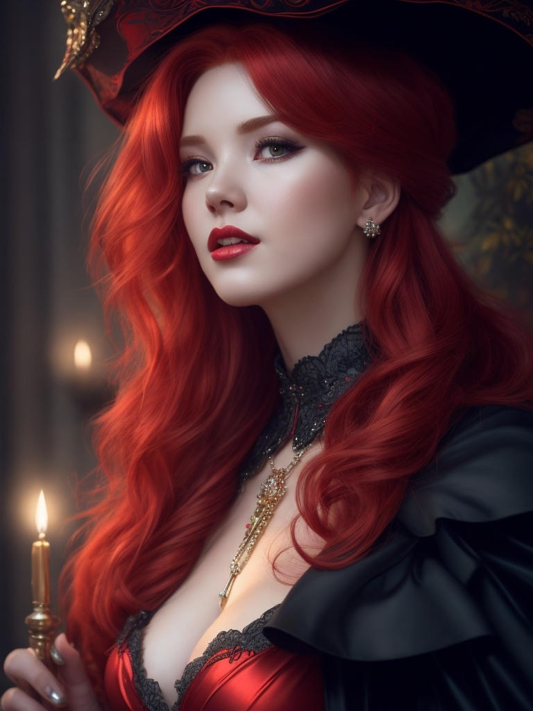 Red Hair Caroling Woman Dark Makeu 3 By Arrojado On Deviantart