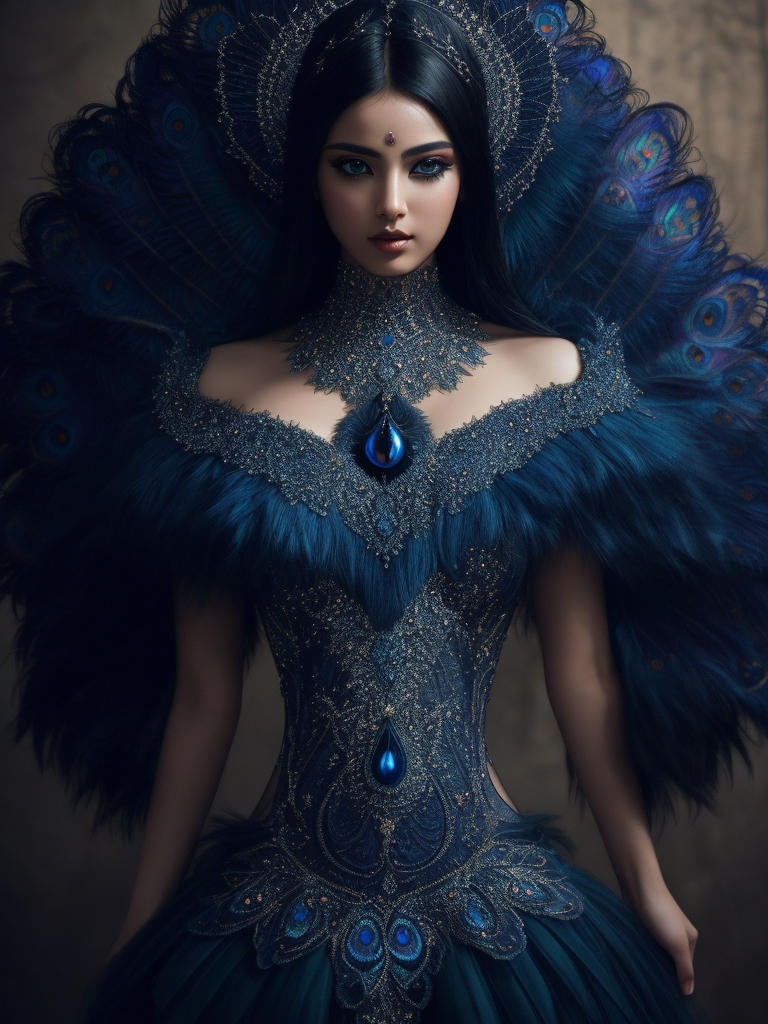 Attractive Peacock Woman Black Hair Wide 3 By Arrojado On Deviantart