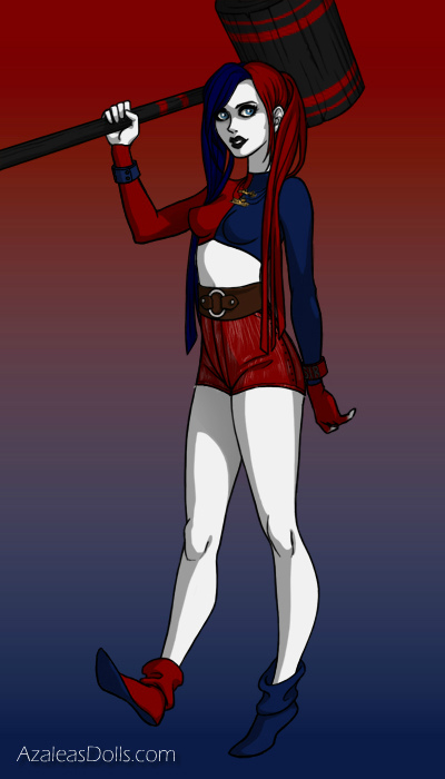 Harley Quinn Red And Blue Random Design 9 By Sharonquinn On Deviantart