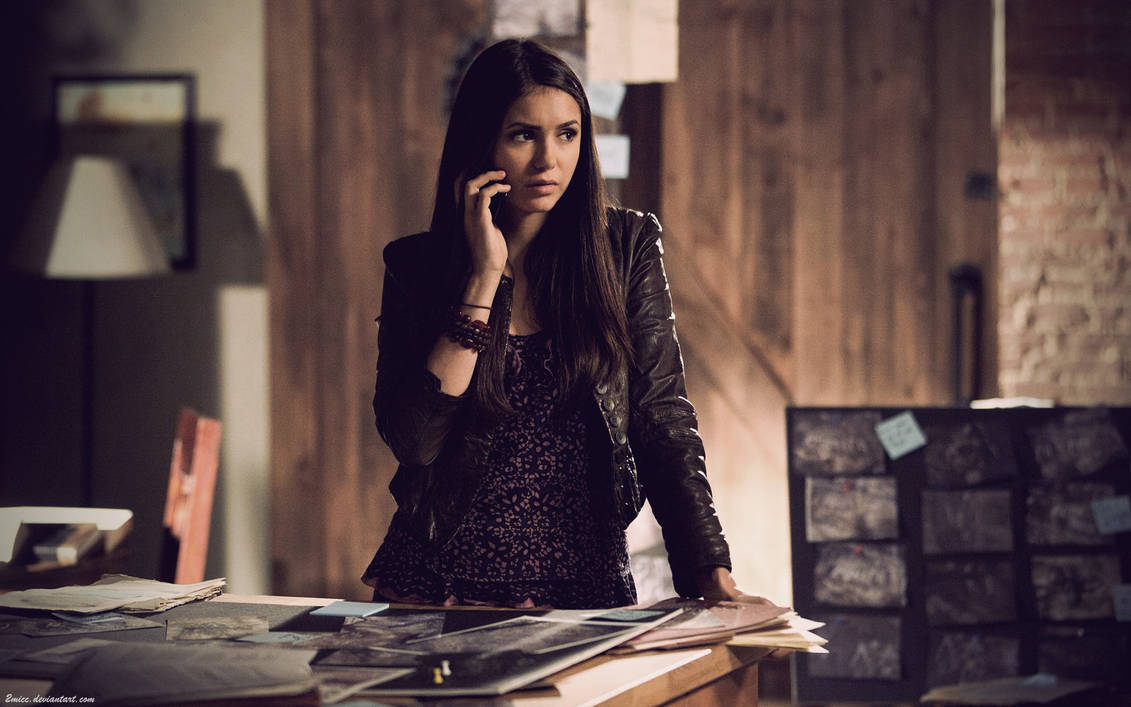 Nina Dobrev In Leather Jacket By 2micc On Deviantart