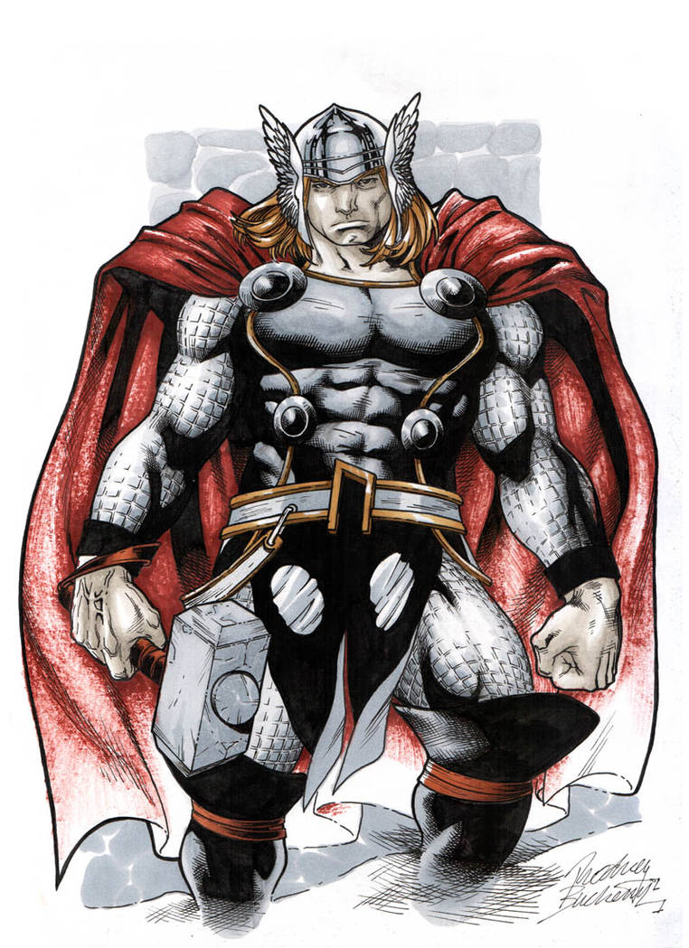 Thor Colored by Buchemi on DeviantArt Thor Colored by Buchemi on DeviantArt