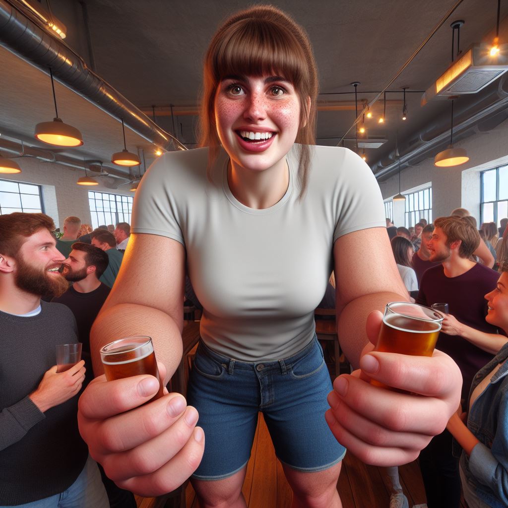 Burly Mini Giantess At The Pub Ai By Bdf59p On Deviantart