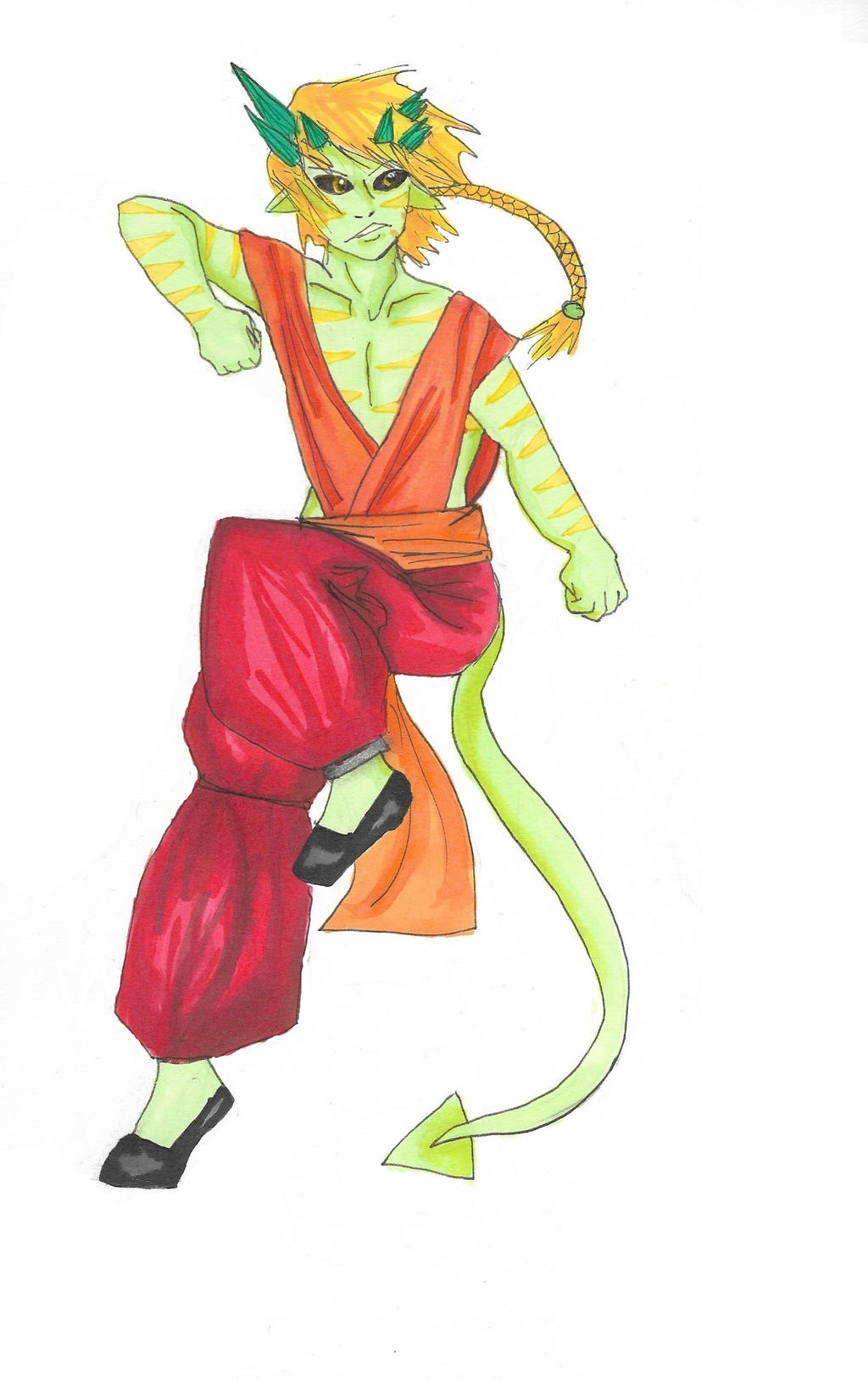 Dnd Tiefling Monk Xaoi By Sir Hattington On Deviantart