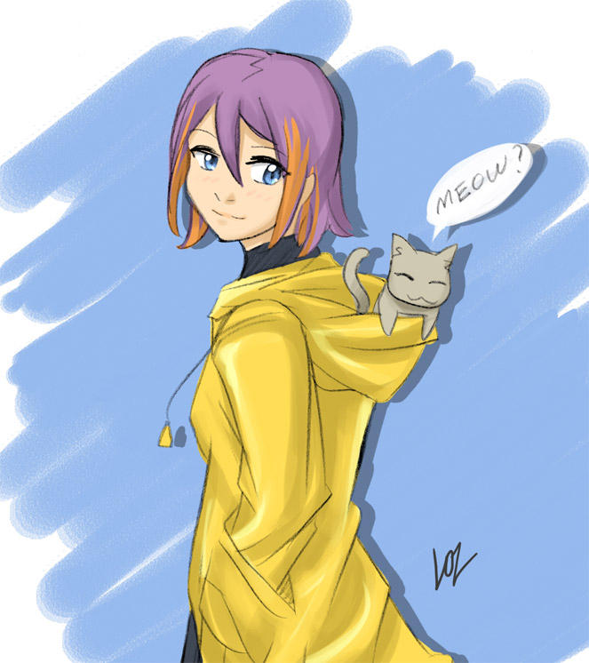 kitty in a hood:3 by lostonezero on DeviantArt