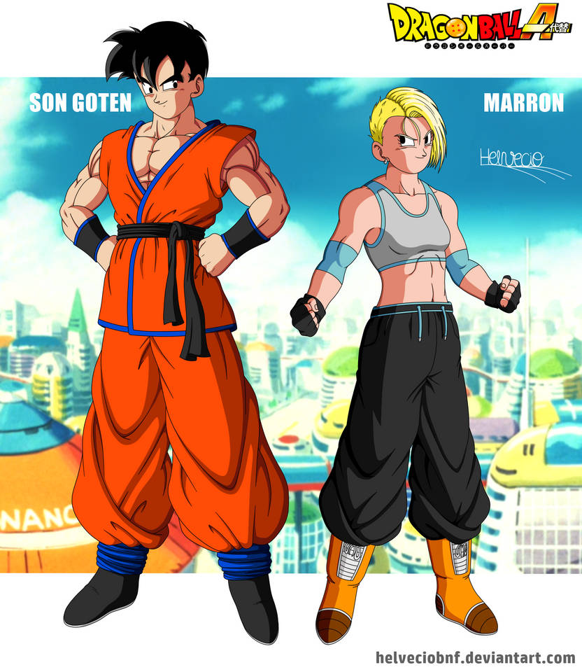 Goten E Marron Dba By Helveciobnf On Deviantart