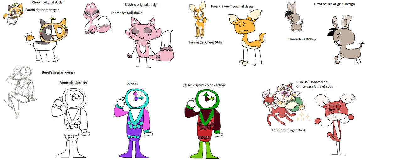 Prototype designs of Chikn Nuggit characters! by ChiwiDog on DeviantArt Prototype designs of Chikn Nuggit characters! by ChiwiDog on DeviantArt