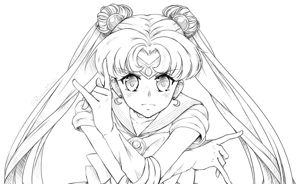 Lineart Sailor Moon Serena By Yodibujo1 On Deviantart