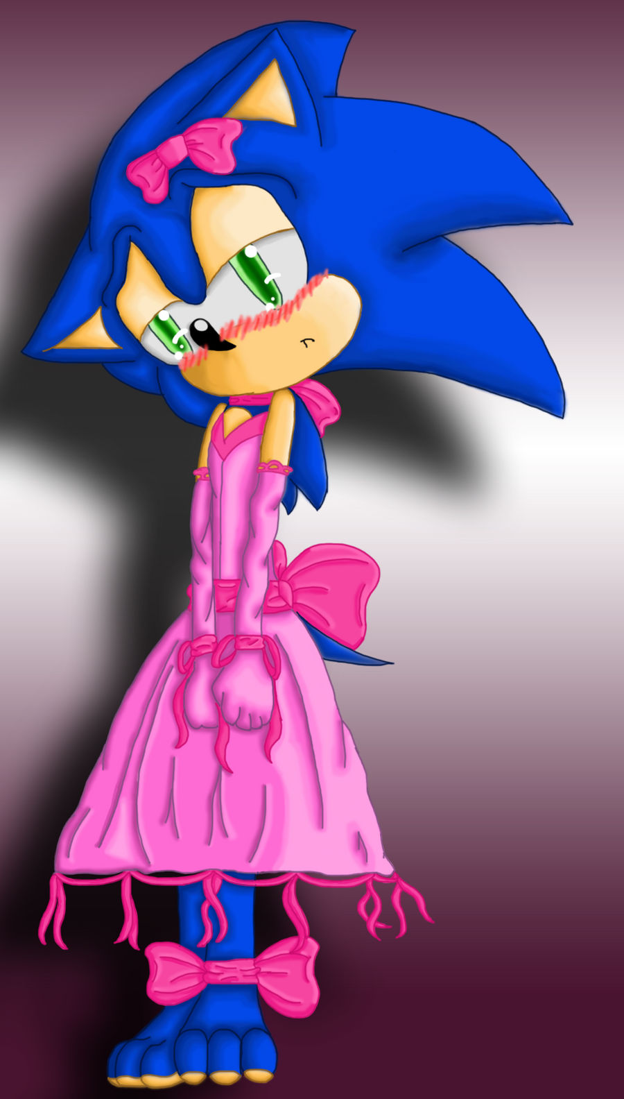 Sonic In A Dressps By Eli The Cat On Deviantart
