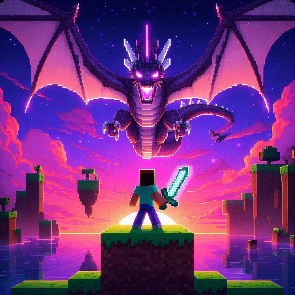 Steve Vs Ender Dragon By Marckalves On Deviantart