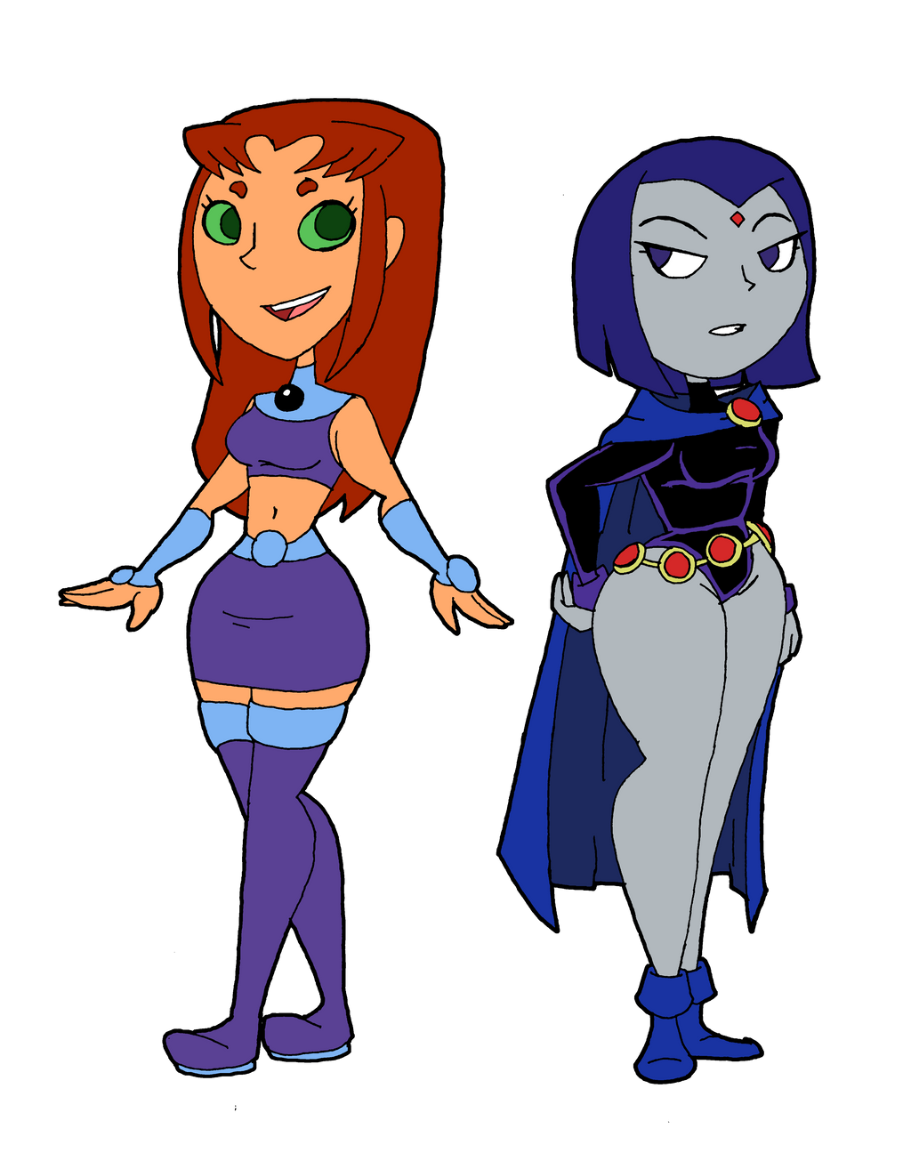Starfire And Raven By That One Guy Again On Deviantart