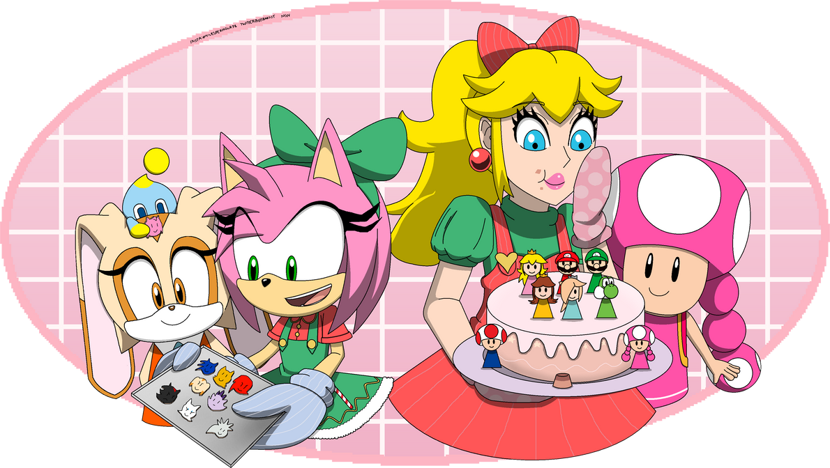 Festive Princess Peach And Amy Rose By The0118 On Deviantart
