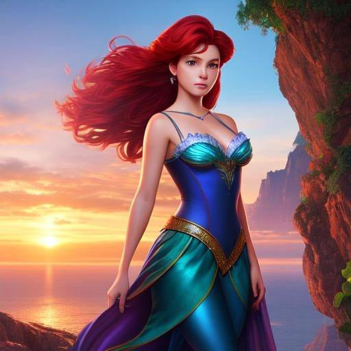 Disneys Princess Ariel In Ai By Genuinegalleria On Deviantart
