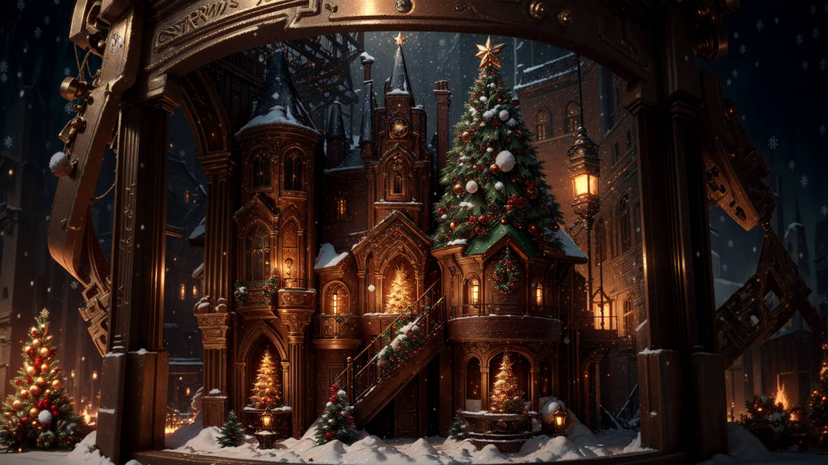 Christmas Miniature Mansion By Adhindraw On Deviantart