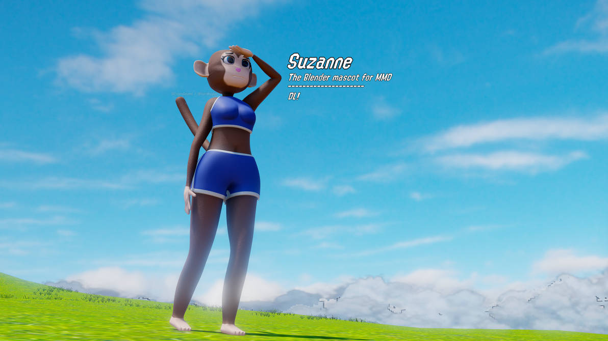 Blender Suzanne Mmd Model Dl By Cappyadams On Deviantart