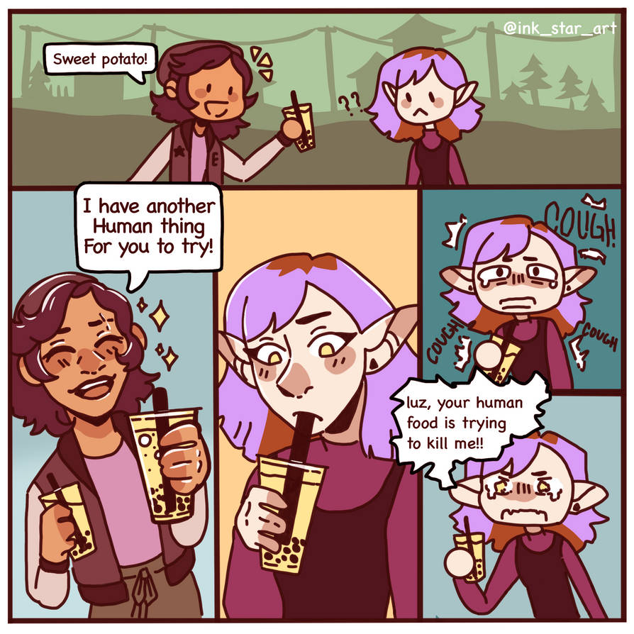 Amity doesn't like boba by PheePheearts on DeviantArt Amity doesn't like boba by PheePheearts on DeviantArt
