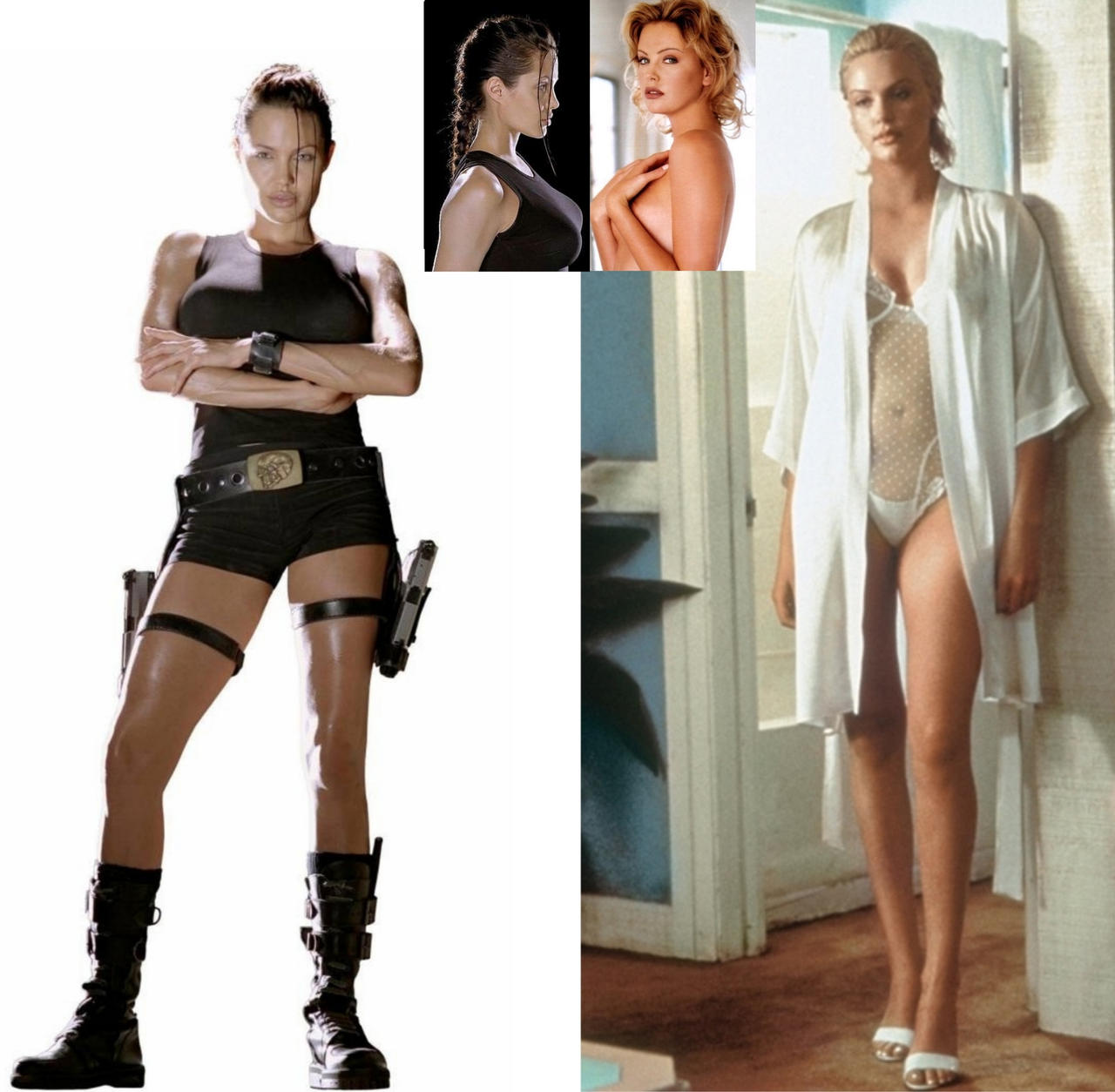 Angelina Jolie vs. Charlize Theron by barbosa19 on DeviantArt Angelina Jolie vs. Charlize Theron by barbosa19 on DeviantArt