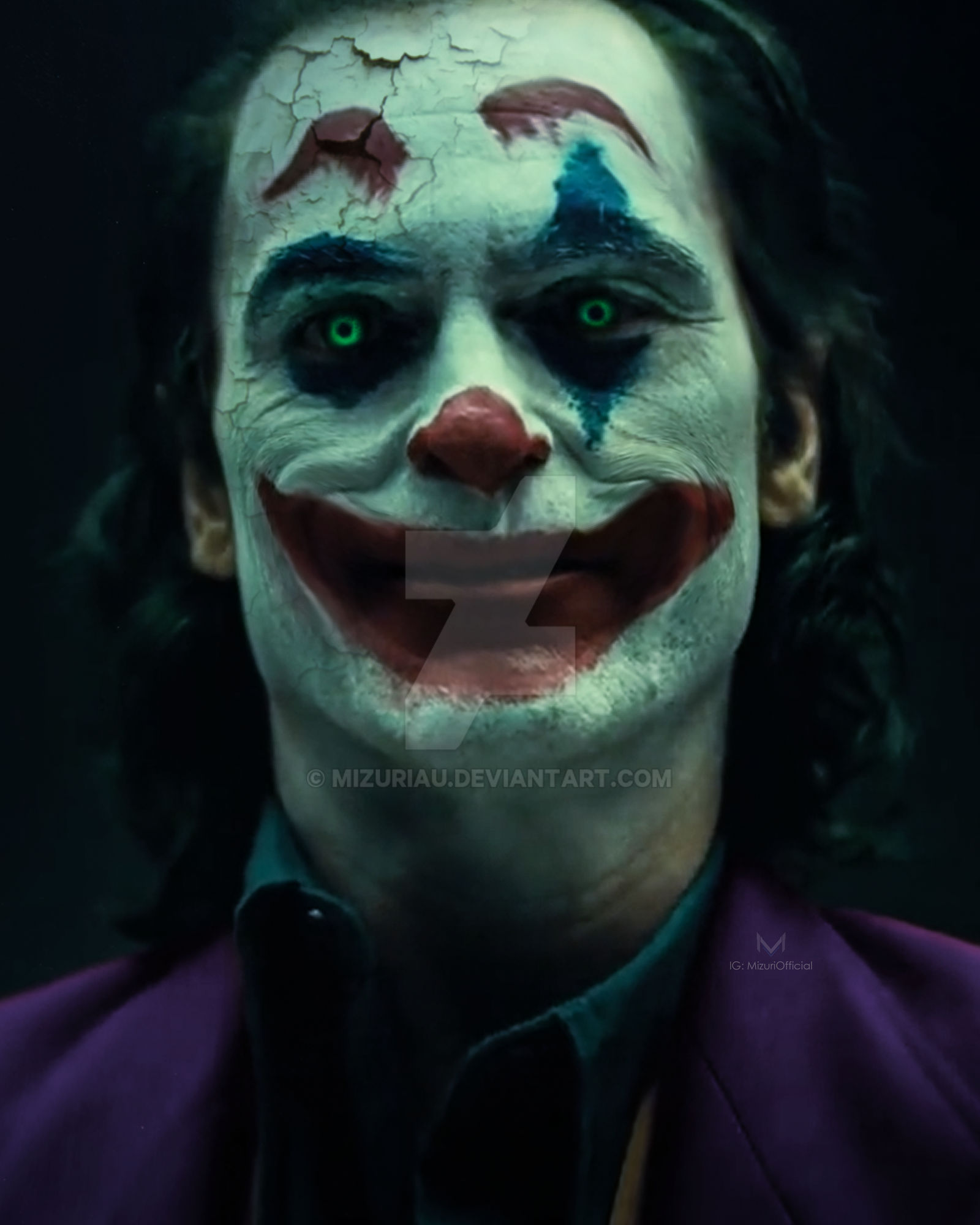 Joaquin Phoenix Creepy Joker By Mizuriau On Deviantart