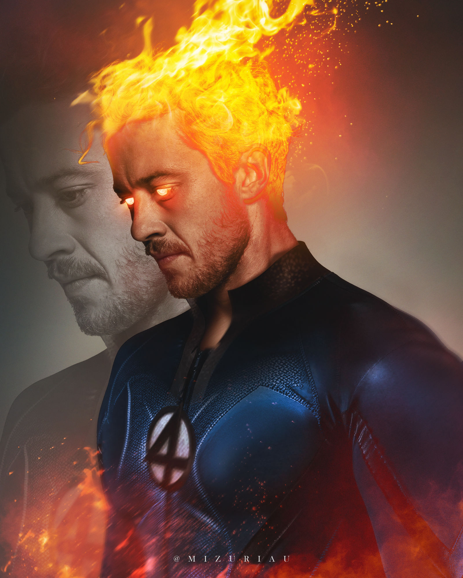 Joseph Quinn as The Human Torch by MizuriAU on DeviantArt Joseph Quinn as The Human Torch by MizuriAU on DeviantArt