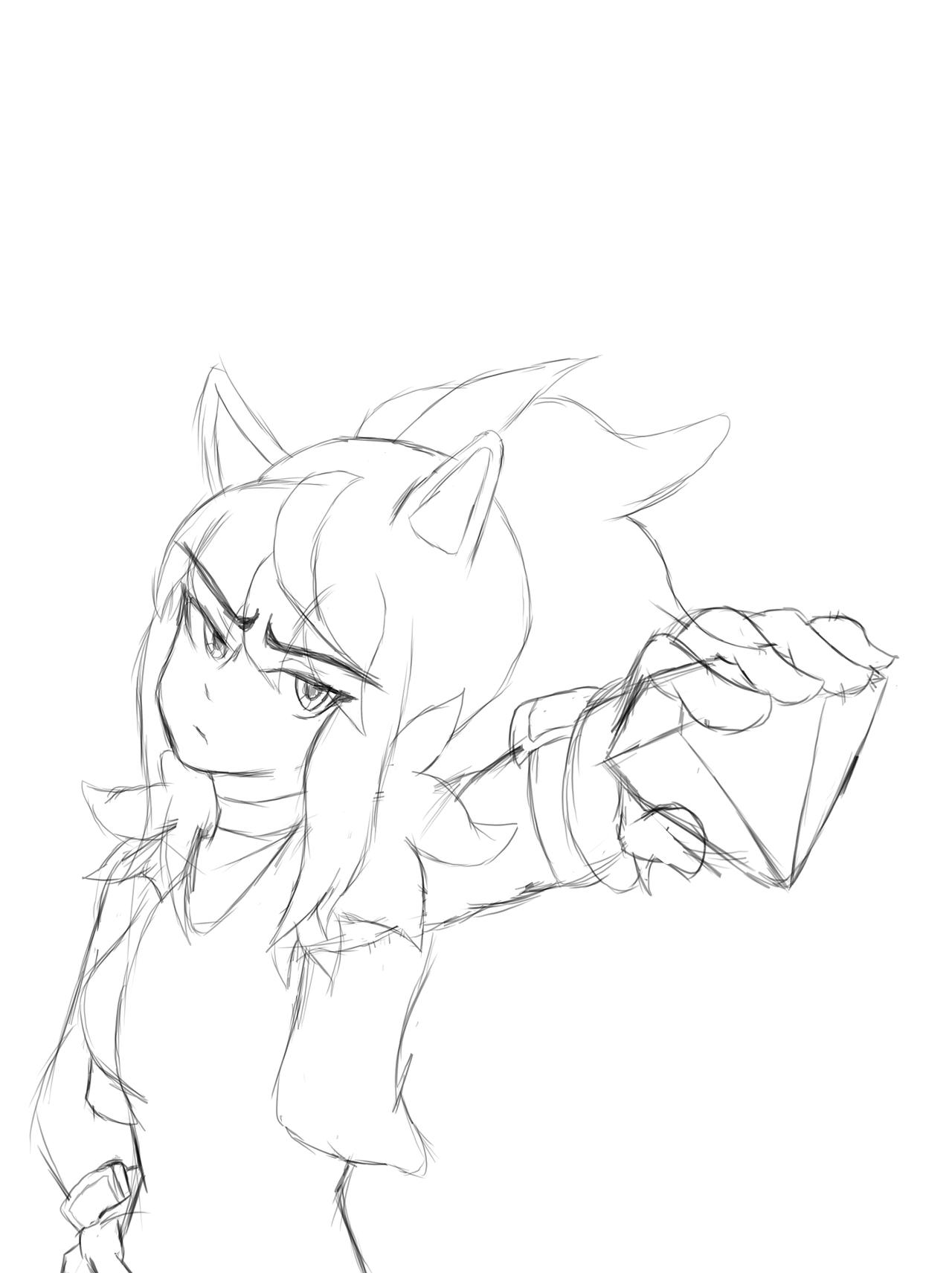 Female Shadow Sketch By Ecohog759 On Deviantart