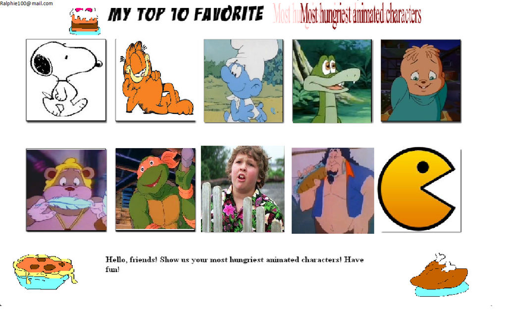Top Ten Hungriest Characters Meme Edit by Tatsunokoisthebest on DeviantArt Top Ten Hungriest Characters Meme Edit by Tatsunokoisthebest on DeviantArt