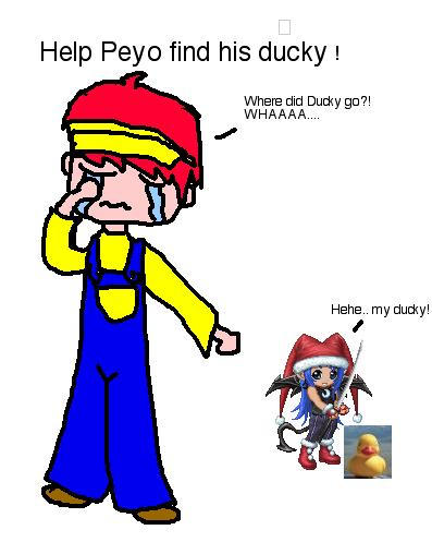 peyo's poor ducky by meyoki on DeviantArt