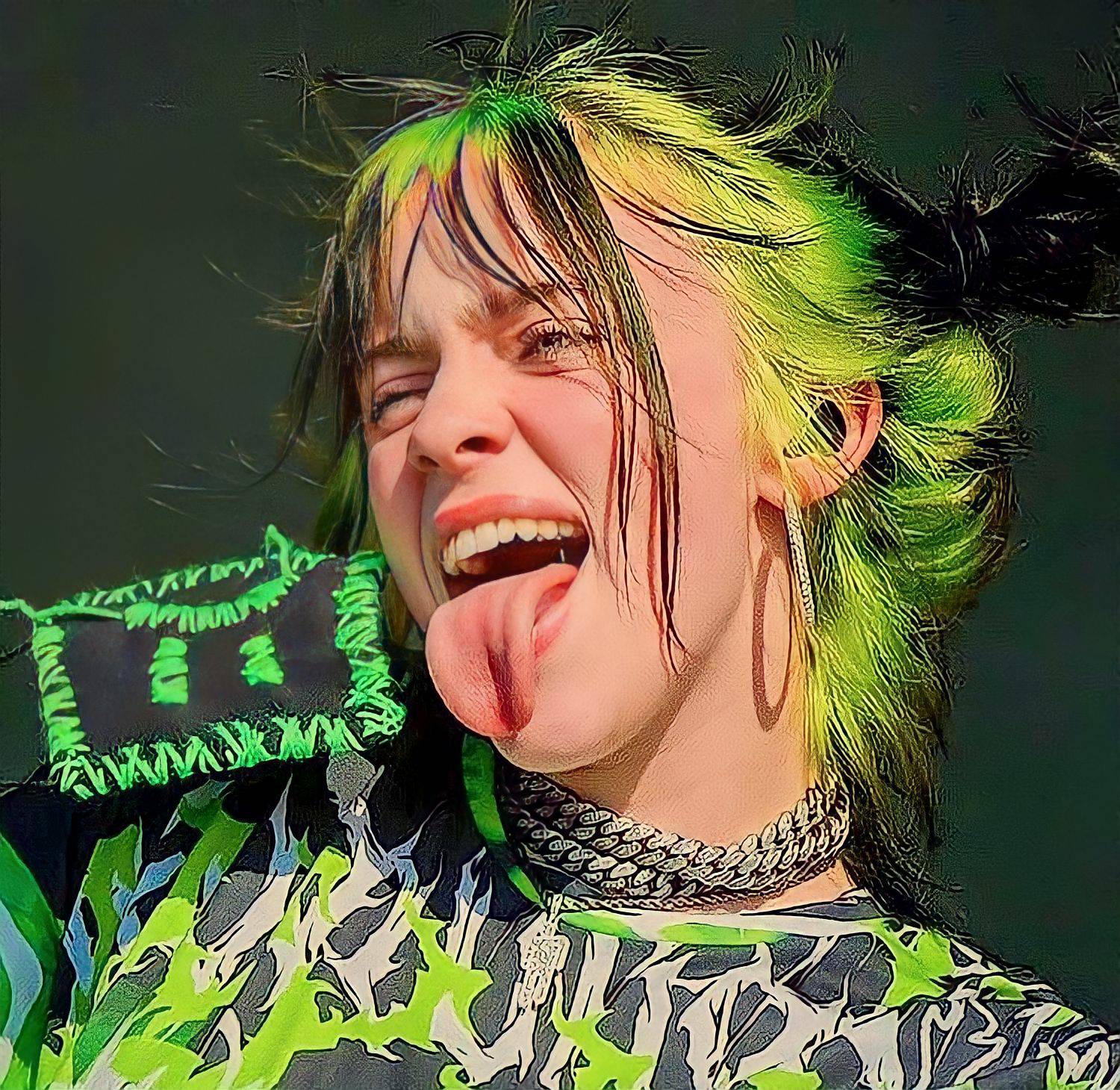 Billie Elish Showing Her Beautiful Tongue By Gripo67 On Deviantart