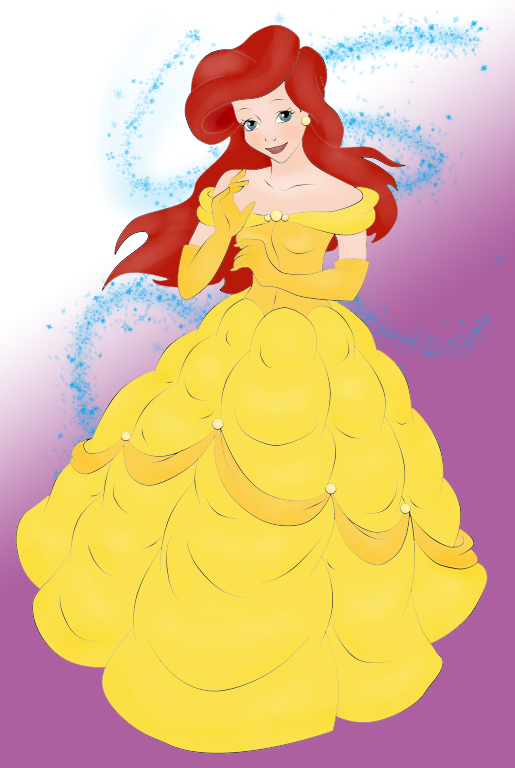 Ariel as Belle by Torenganger on DeviantArt