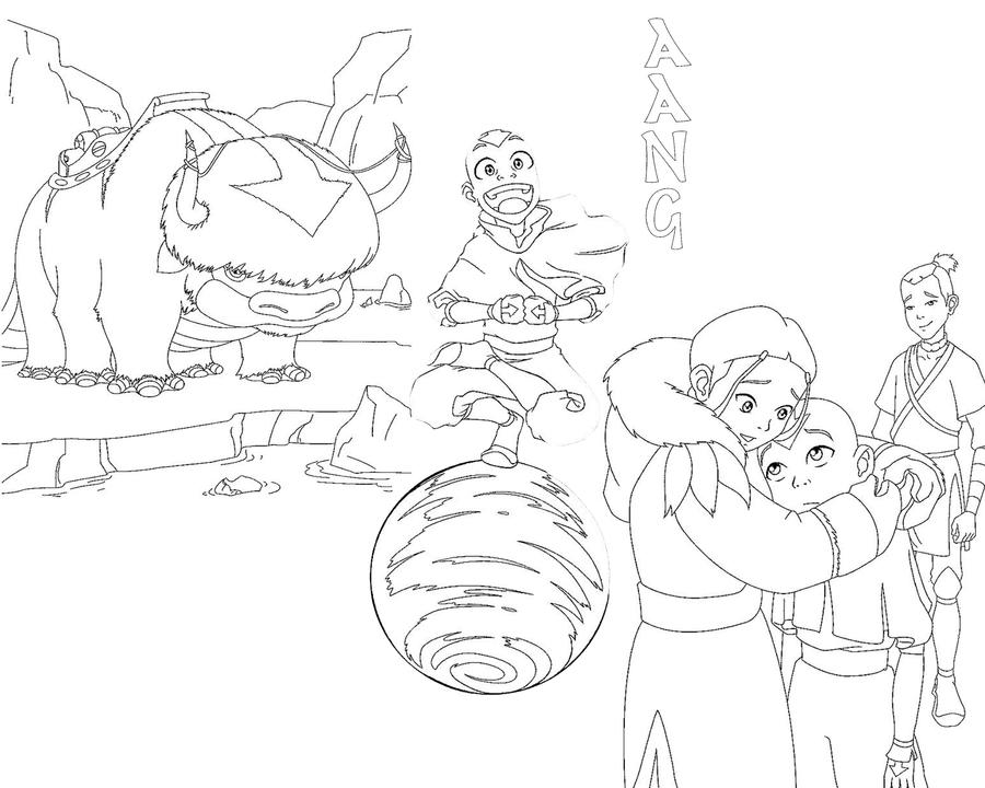 Aang Apa Sokka And Katara By Edale18 On Deviantart