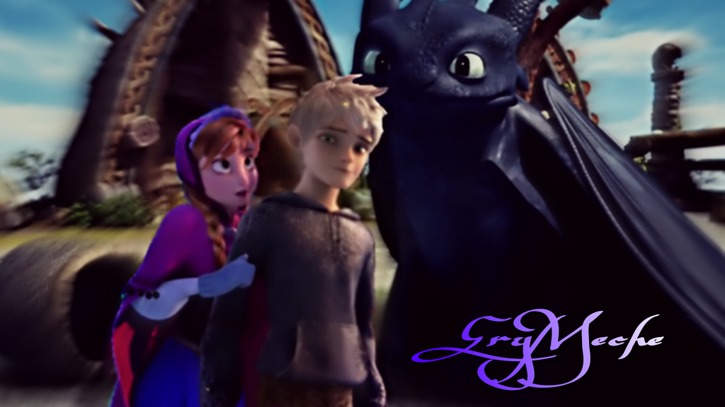 Jack X Anna Visitando Berk By Akcire22 On Deviantart