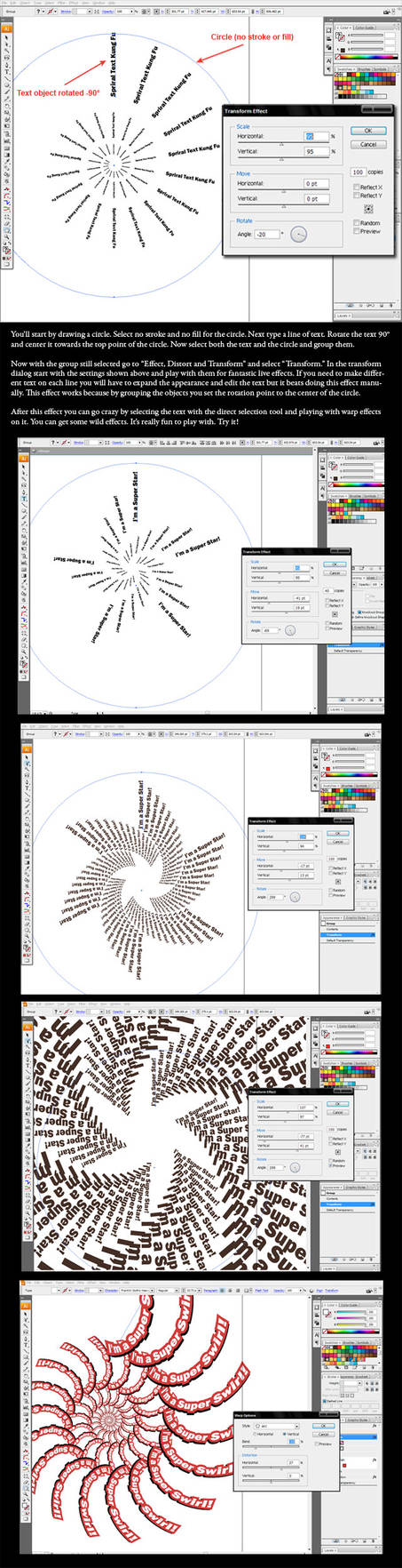 Spiral Text Transform Tutorial by vectorgeek on DeviantArt