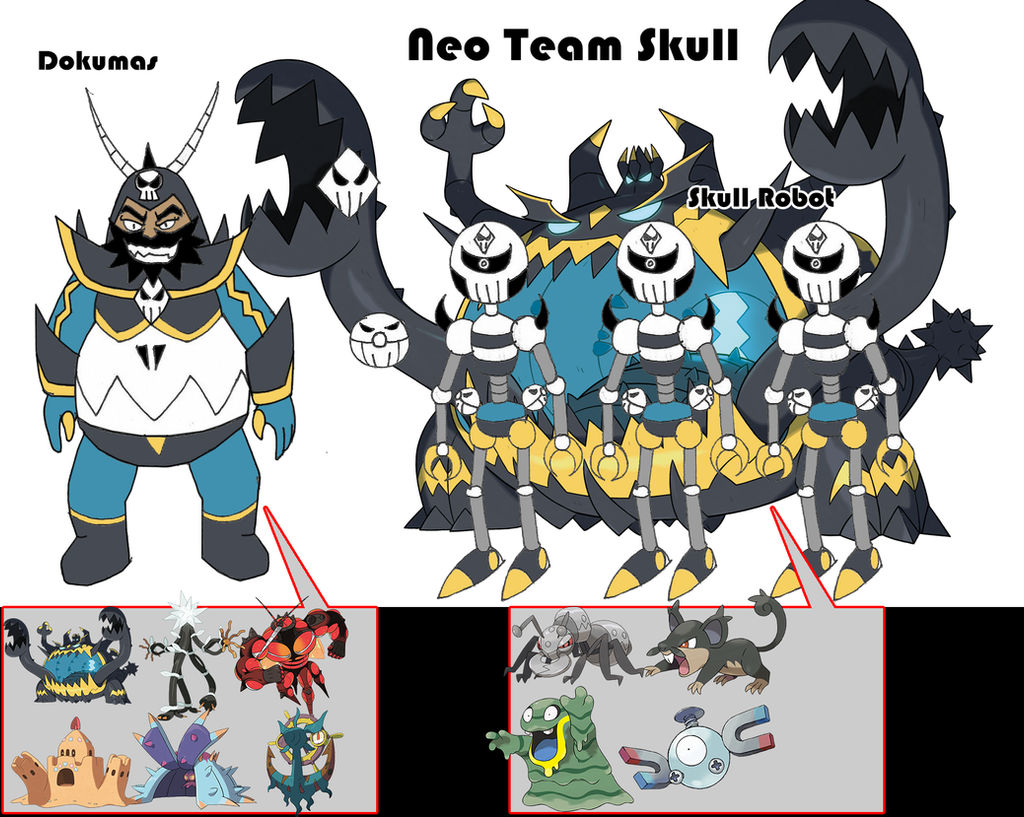 Pokemon Villain Neo Team Skullsun Moon2 By Chechego On Deviantart