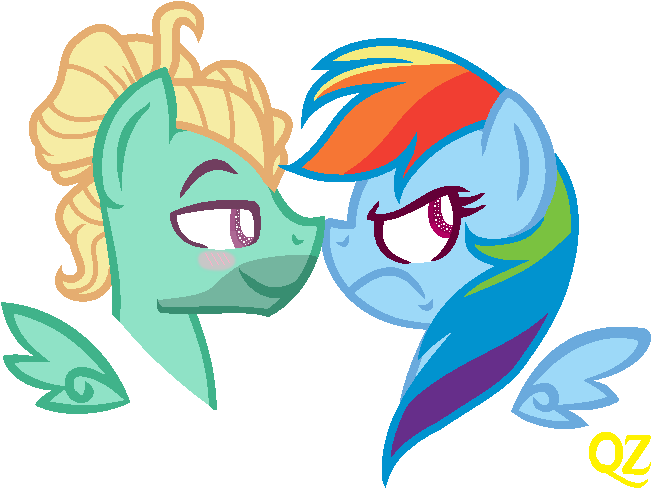 Mlp Rainbow Dash And Zephyr Breeze By Qz By Queenzodiac On Deviantart