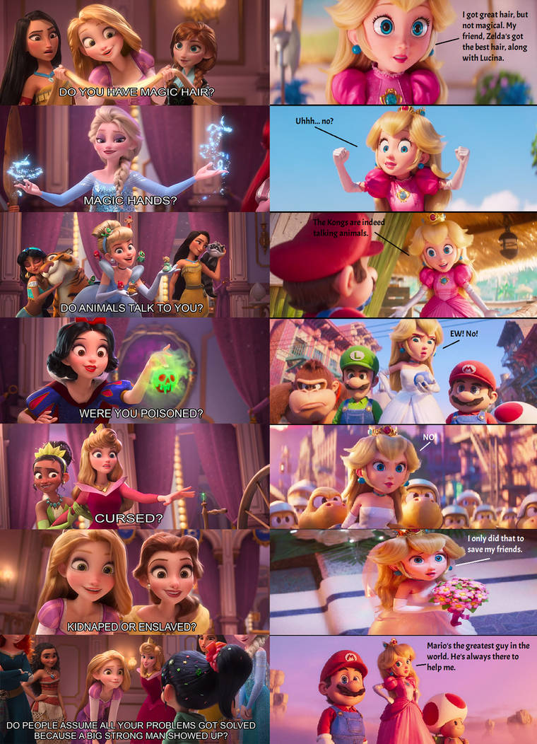 Peach Meets Disney Princesses By Prentis 65 On Deviantart