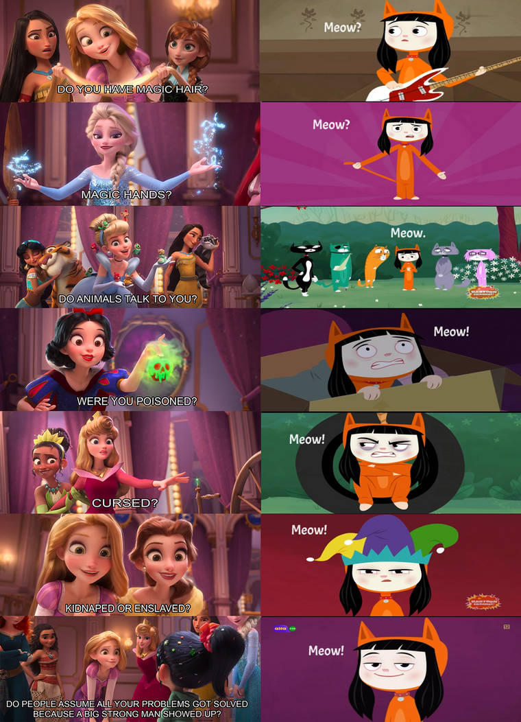 Kitty Meets Disney Princesses By Prentis 65 On Deviantart